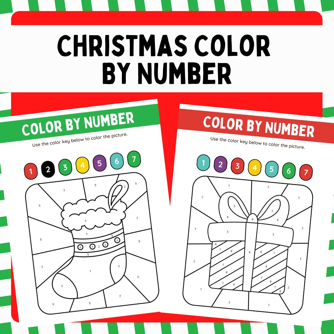 Christmas Color by Number – Subscription Box Kids